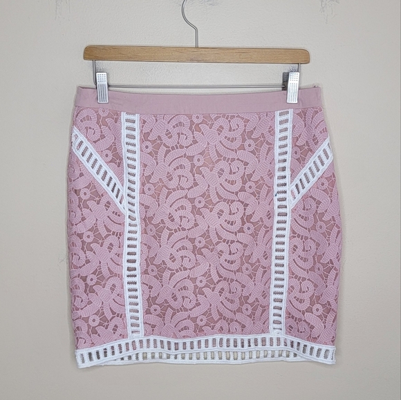 Endless Rose | Skirts | Nwt Endless Rose Pink Lace Mini Skirt With ...